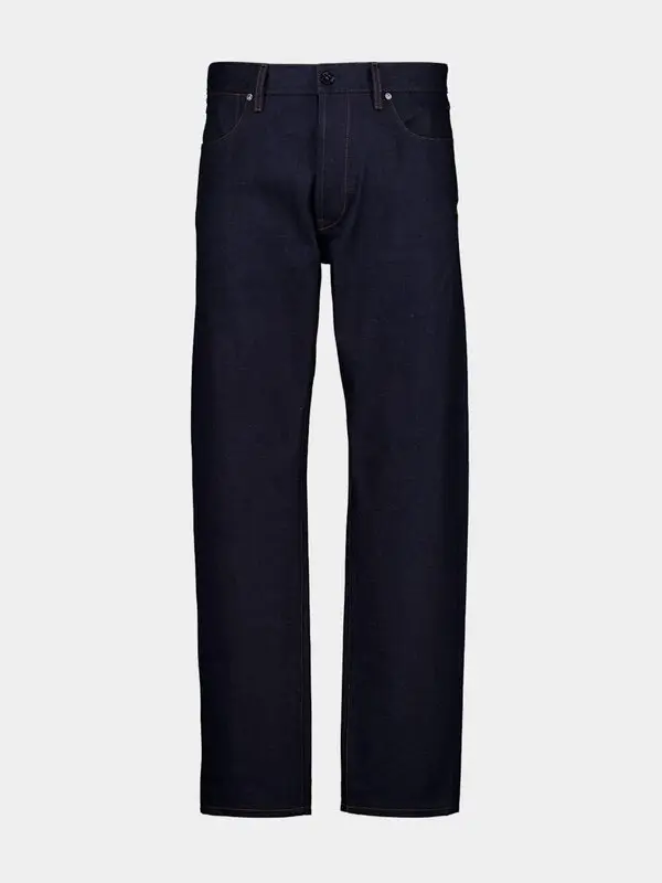 Stone Island Raw Cotton Denim Trousers - Blue