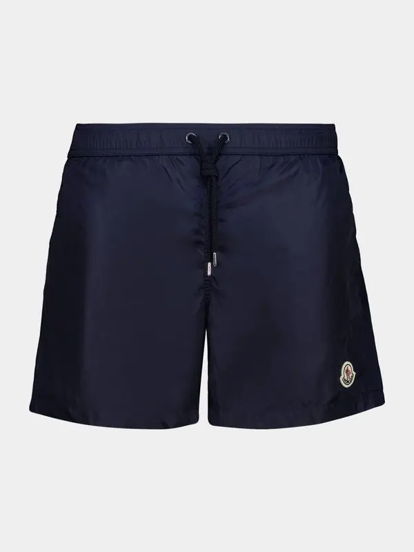 Moncler Navy Nylon Swim Shorts - Blue