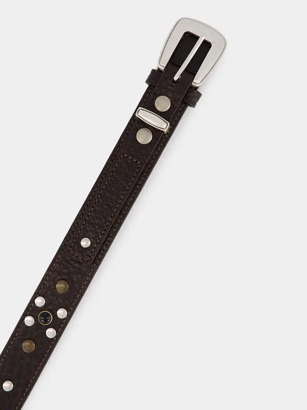 LEMAIRE Western Studded Leather Belt