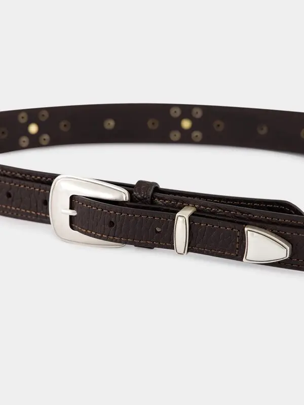 LEMAIRE Western Studded Leather Belt