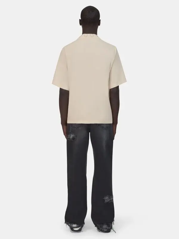 Amiri Ivory Studded Camp Shirt