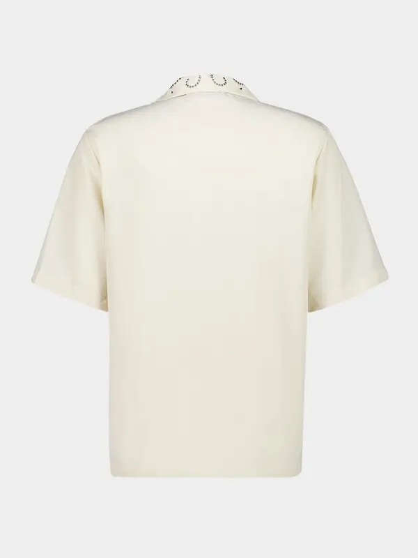 Amiri Ivory Studded Camp Shirt