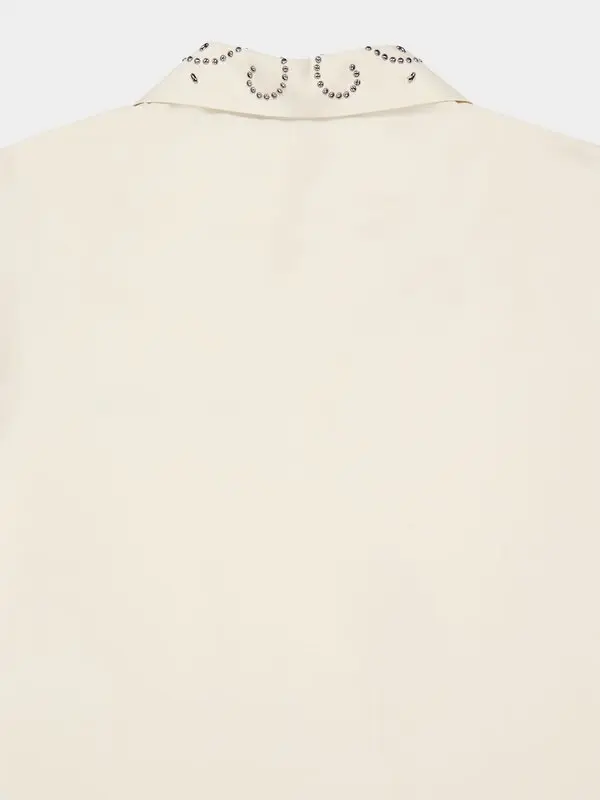 Amiri Ivory Studded Camp Shirt