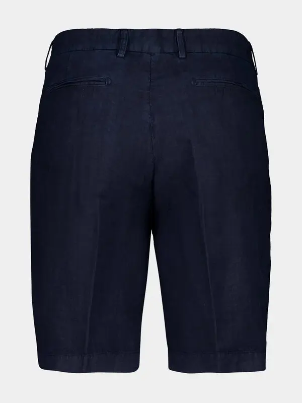 Boglioli Linen Tailored Shorts - Blue