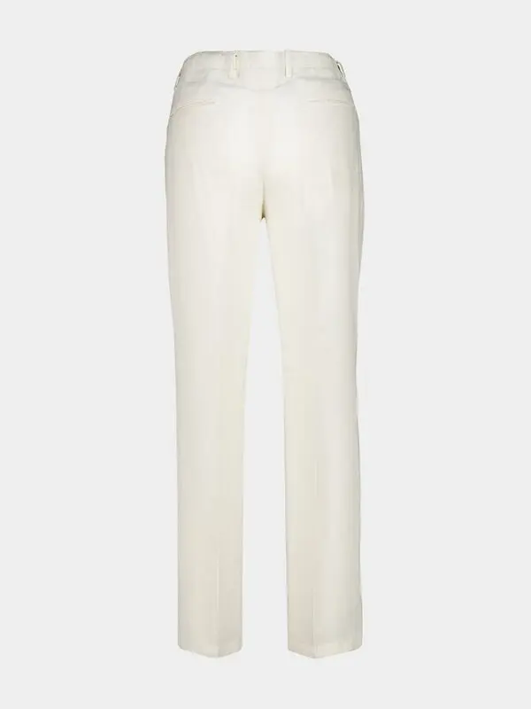 Boglioli Linen Straight Fit Trousers