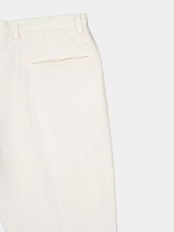 Boglioli Linen Straight Fit Trousers
