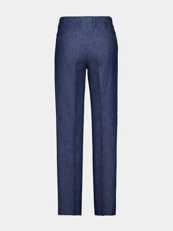 Boglioli Straight Fit Cotton Trousers