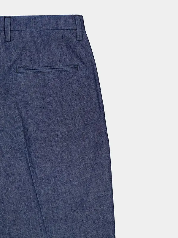 Boglioli Straight Fit Cotton Trousers