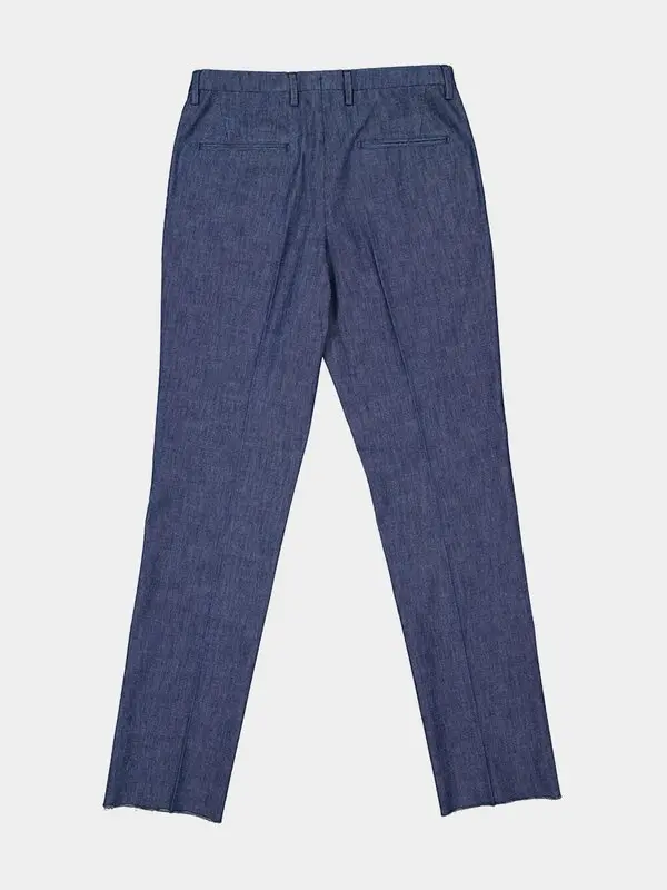Boglioli Straight Fit Cotton Trousers