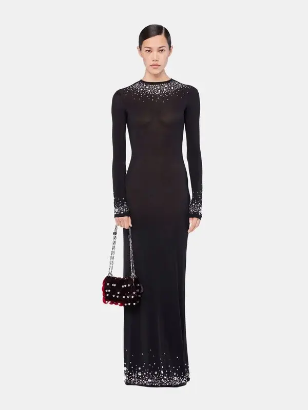 Rabanne Second-skin Jersey Maxi Dress - Black