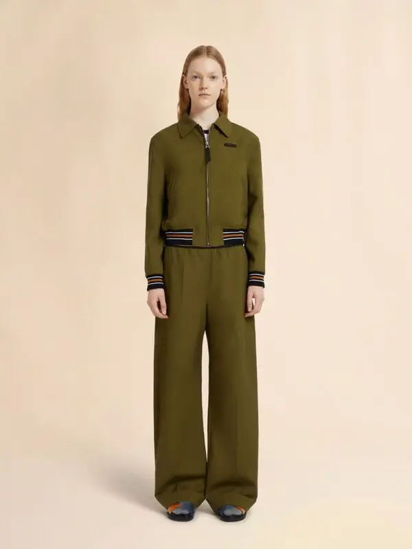 Marni Wool Bomber Jacket - Green