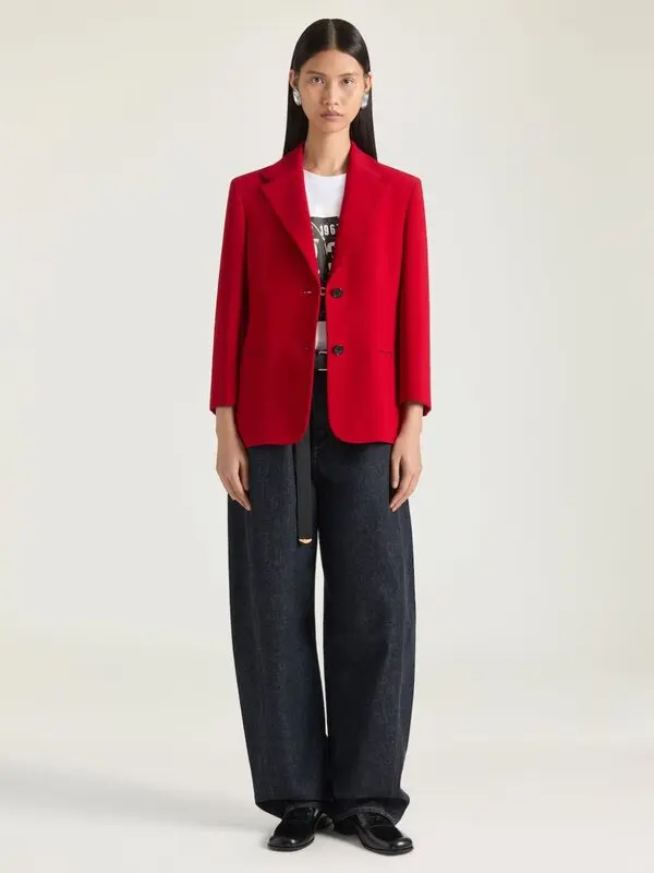 Givenchy Dark Crepe Cady Single-breasted Jacket - Red