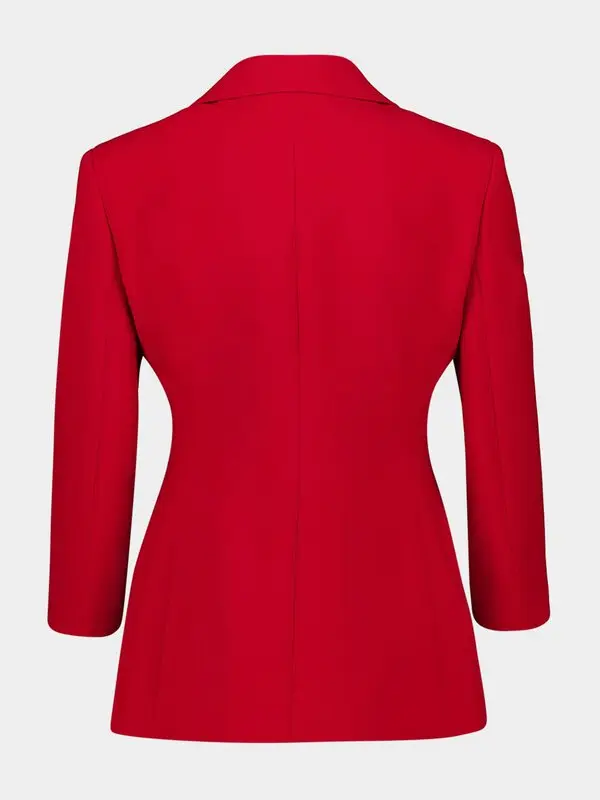 Givenchy Dark Crepe Cady Single-breasted Jacket - Red