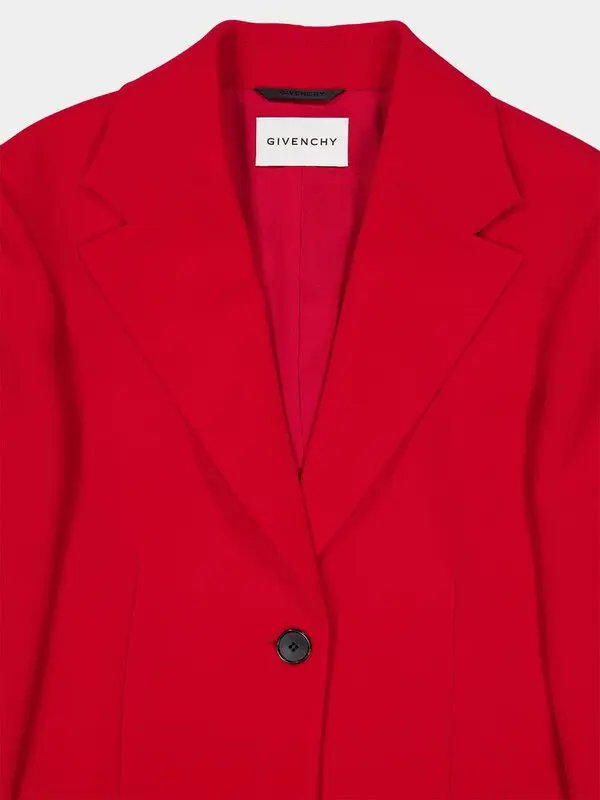 Givenchy Dark Crepe Cady Single-breasted Jacket - Red