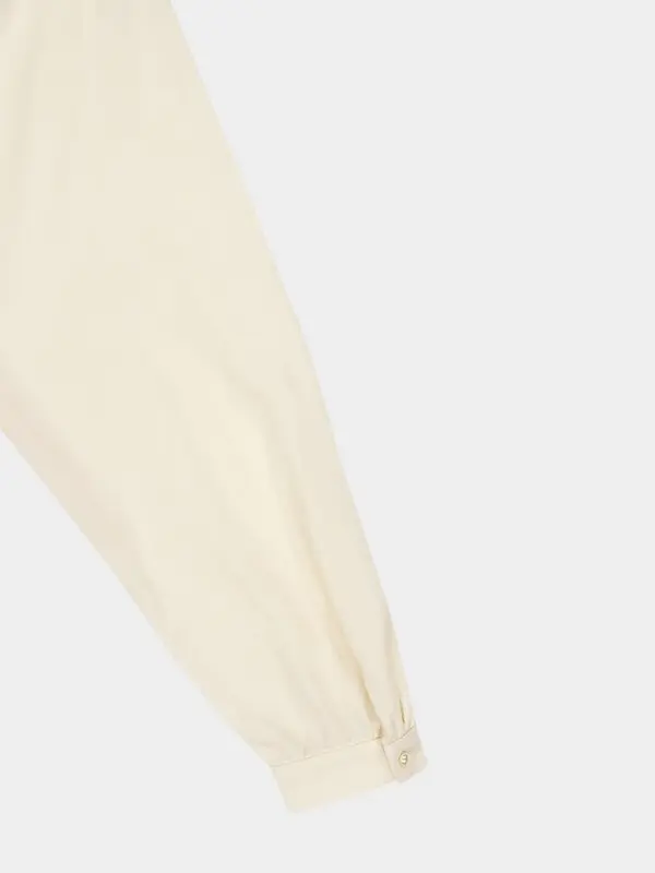 Valentino Garavani Silk Long-sleeve Top - Cream