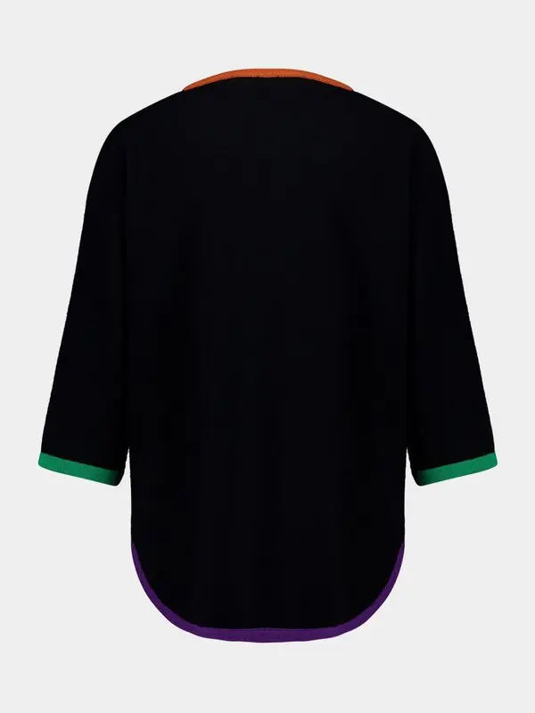 Valentino Garavani Long-sleeve Wool Top With V Detail