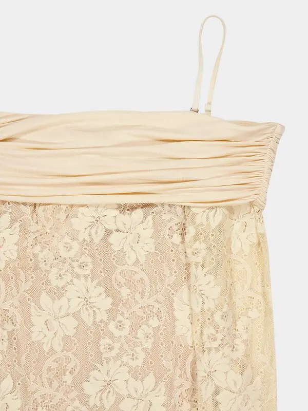 Zimmermann Rebellion Draped Lace Bodysuit - Cream