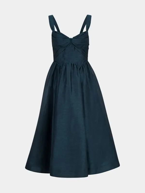 Zimmermann Rebellion Drape Midi Dress - Blue