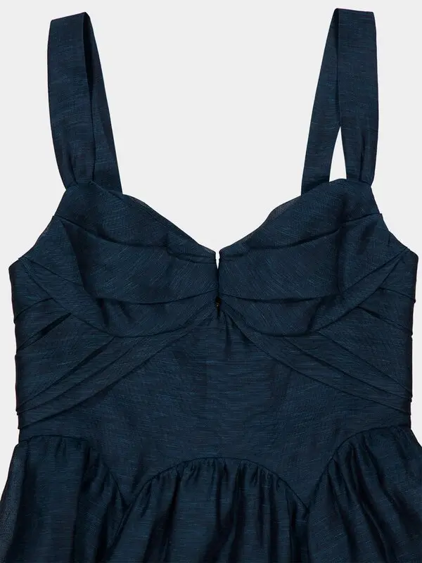 Zimmermann Rebellion Drape Midi Dress - Blue