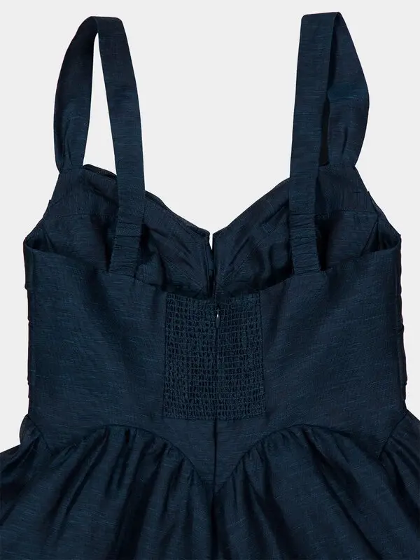 Zimmermann Rebellion Drape Midi Dress - Blue