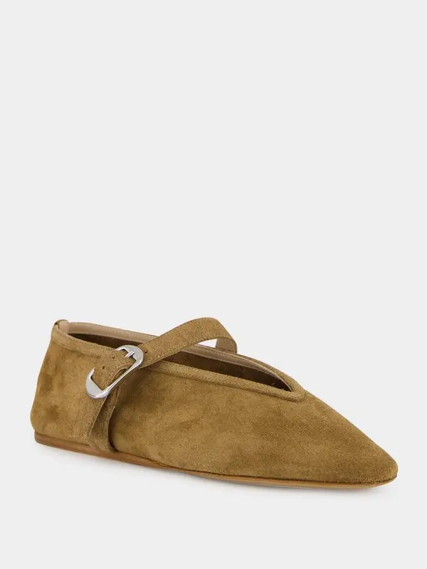 Le Monde Beryl Taupe Stella Suede Slipper - Brown