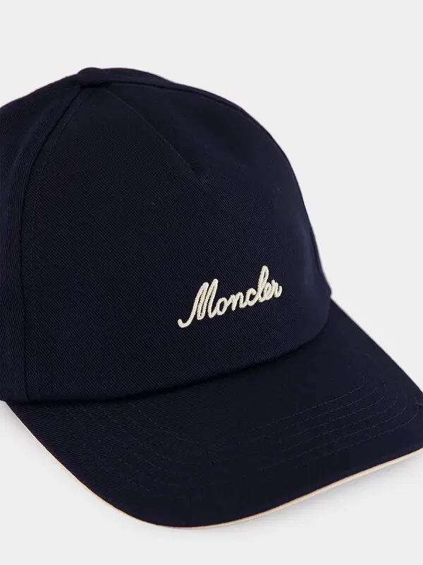 Moncler Logo Baseball Cap - Blue