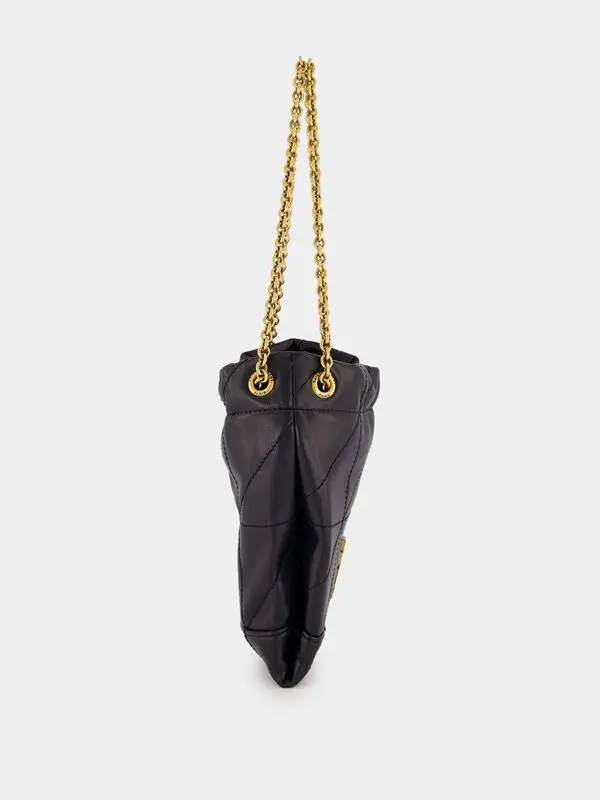 Saint Laurent Small Jamie Pouch In Lambskin - Black