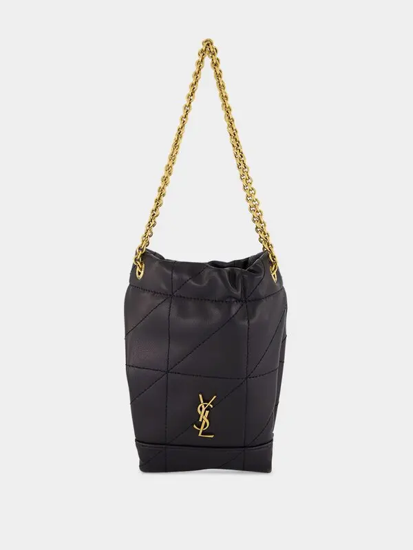 Saint Laurent Small Jamie Pouch In Lambskin - Black