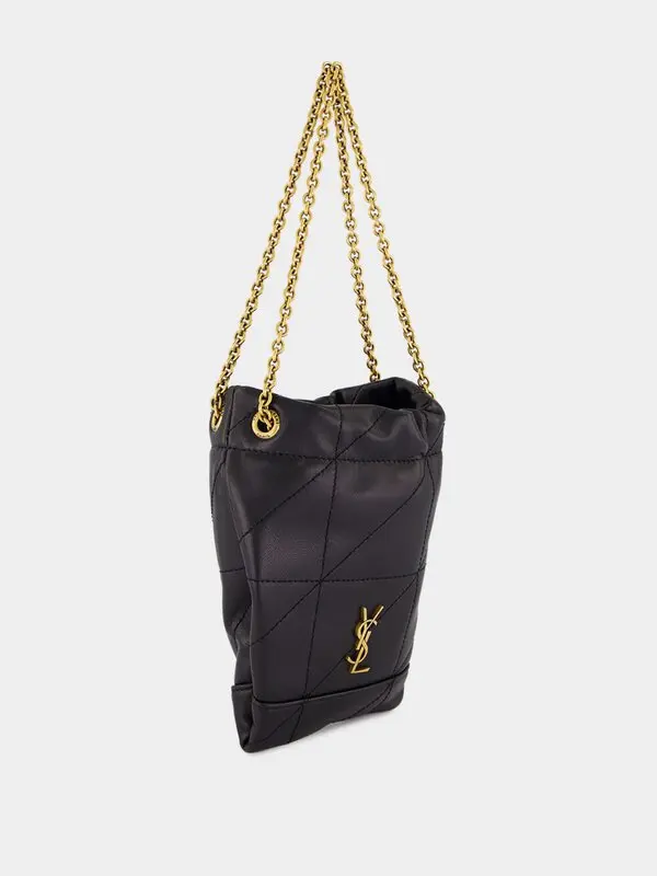 Saint Laurent Small Jamie Pouch In Lambskin - Black