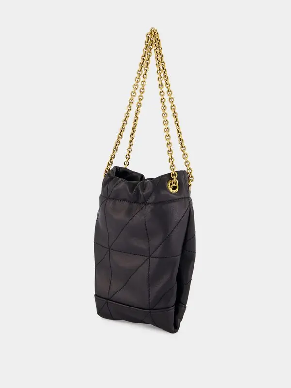 Saint Laurent Small Jamie Pouch In Lambskin - Black