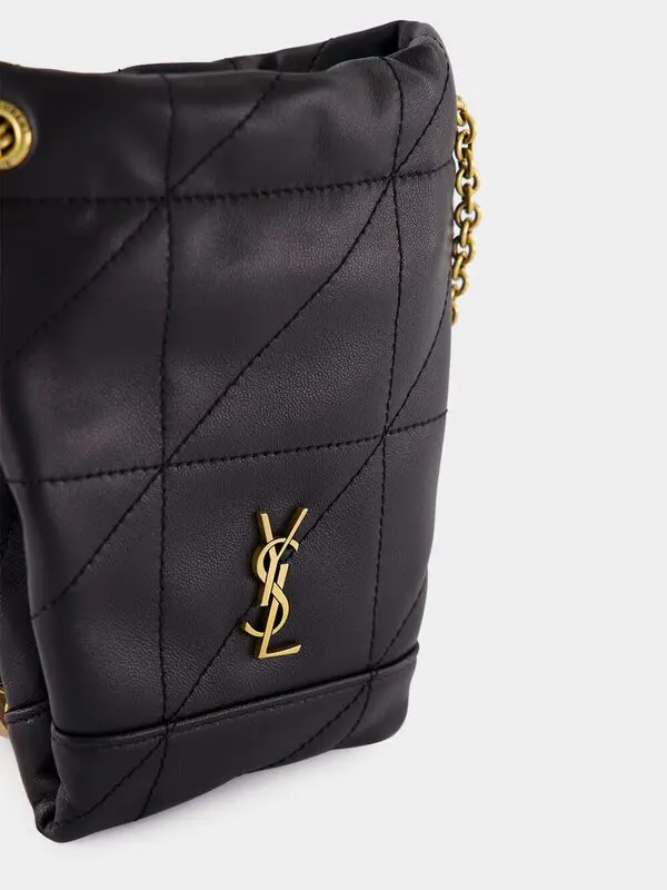 Saint Laurent Small Jamie Pouch In Lambskin - Black