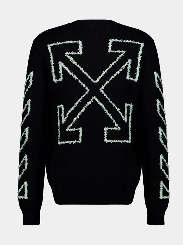 Off-White Diag Outline Knit Jumper - Black
