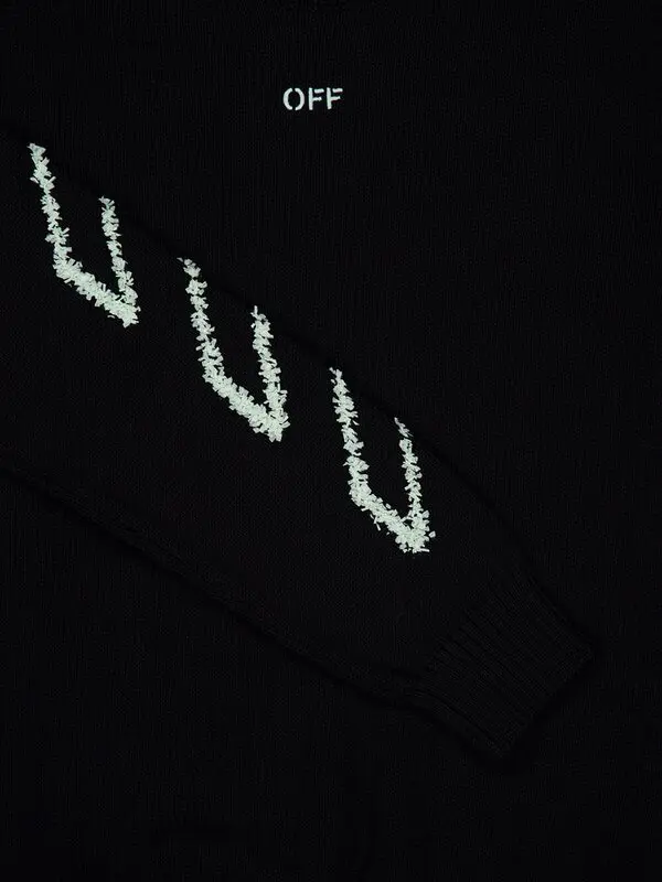 Off-White Diag Outline Knit Jumper - Black