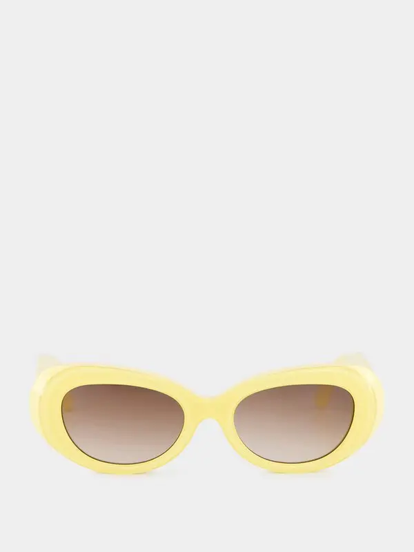 EMMANUELLE KHANH Paris Butterfly Sunglasses - Yellow