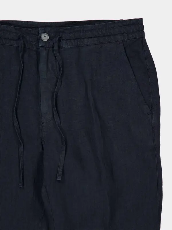 120% Lino Linen Drawstring Trousers