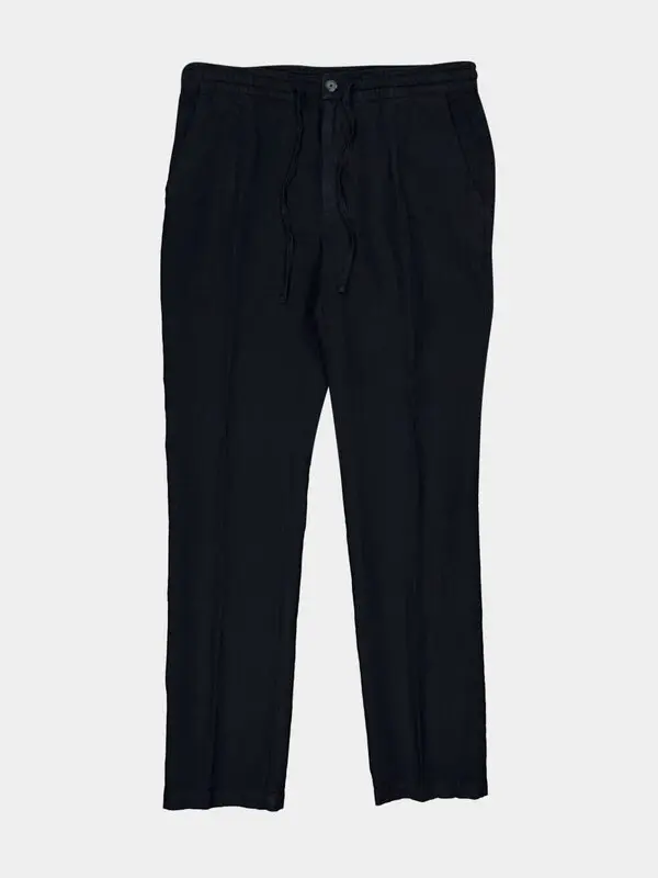 120% Lino Linen Drawstring Trousers