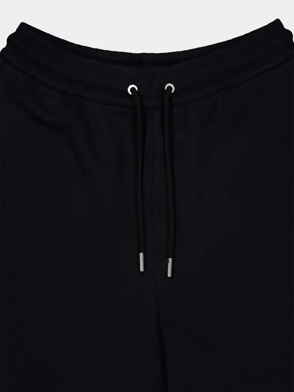 AMI Paris De Coeur Cotton Shorts - Black