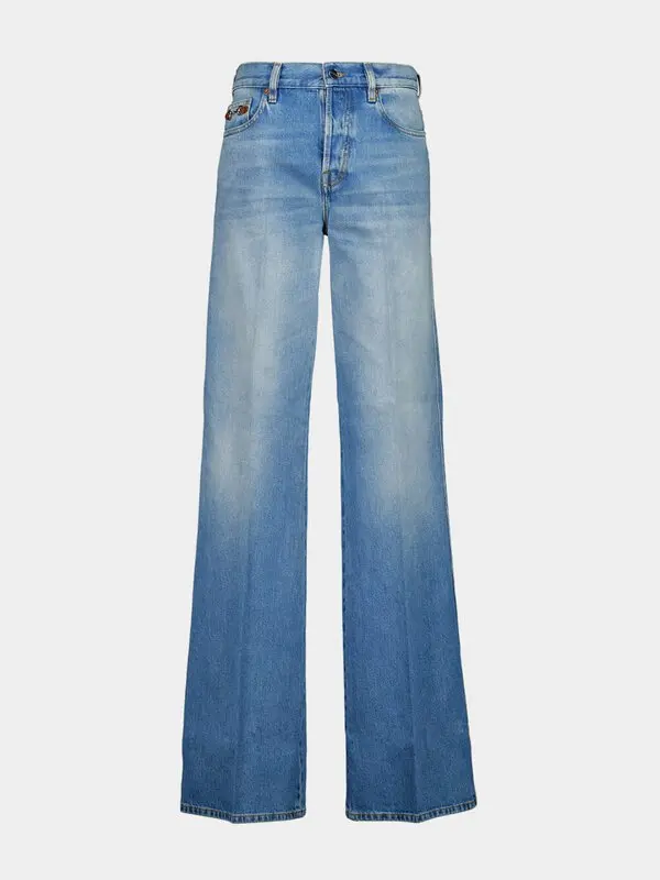 Gucci Light Flared Denim Trousers