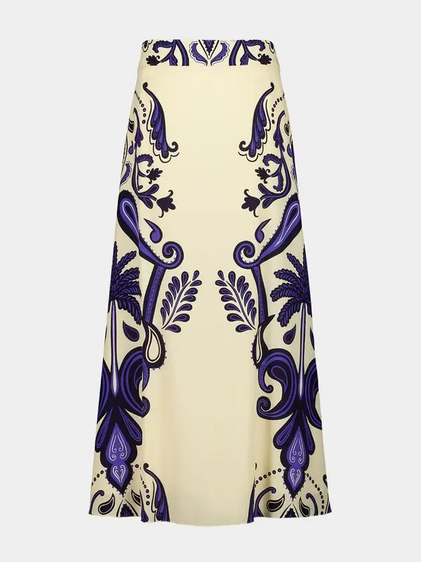 Johanna Ortiz Printed Silk Crêpe De Chine Skirt - Multicolour
