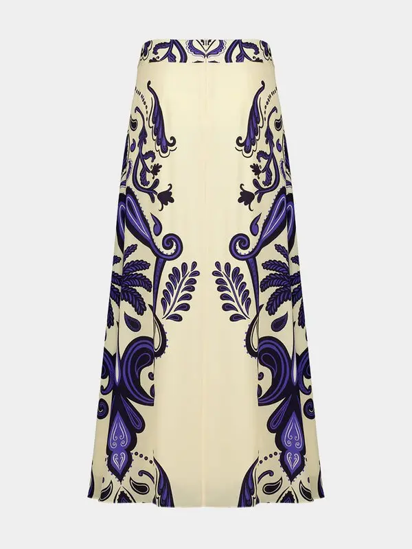Johanna Ortiz Printed Silk Crêpe De Chine Skirt - Multicolour