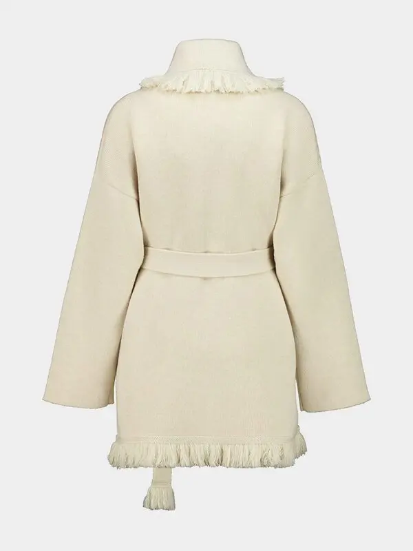 Alanui Cashmere-cotton Fringed Cardigan