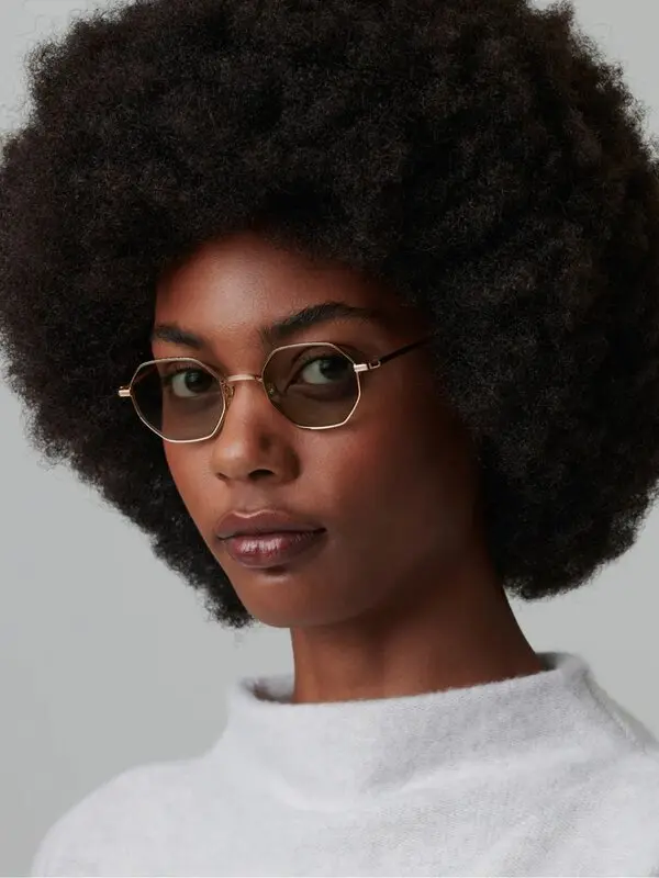 AHLEM Gaillon Octagon Sunglasses - Beige