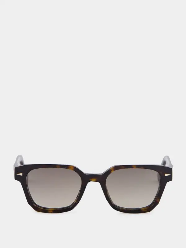 AHLEM Saint-georges Sunglasses In Dark Turtle And Rain Gradient - Brown