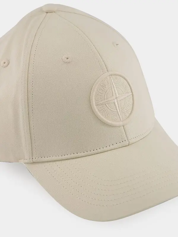 Stone Island Cotton Baseball Cap - Cream