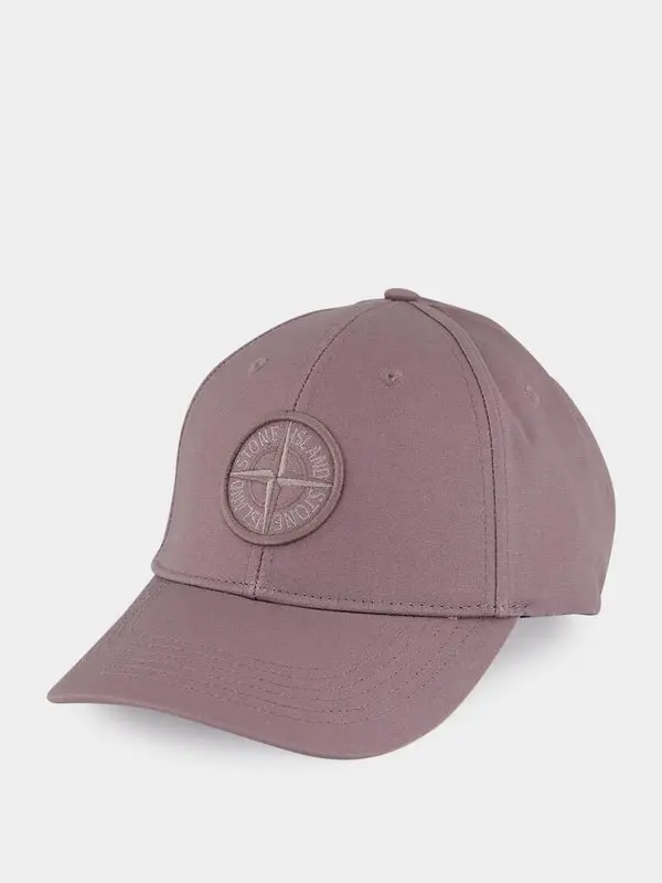 Stone Island Cotton Baseball Cap - Purple