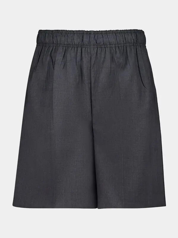 Prada Ardesia Superfine Virgin Wool Shorts - Grey