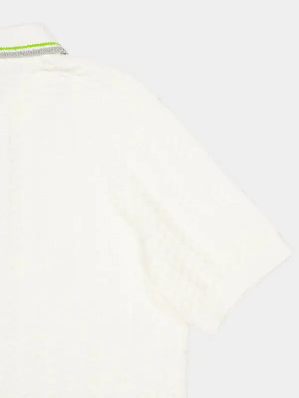 Casablanca Tennis Bouclé Cotton Polo Shirt