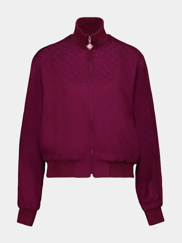 Casablanca Monogram Track Jacket - Burgundy