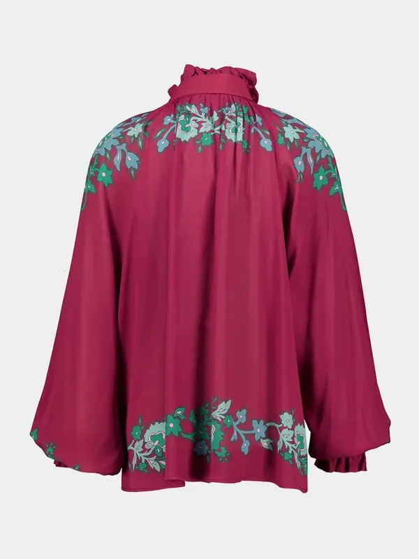 La DoubleJ Regalia Placée Cerere Blouse - Red