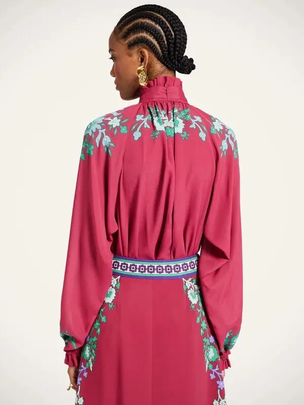 La DoubleJ Regalia Placée Cerere Blouse - Red